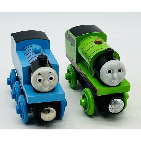 Toys | Thomas The Tank Engine Percy Green Train Wooden Railway Vintage ...